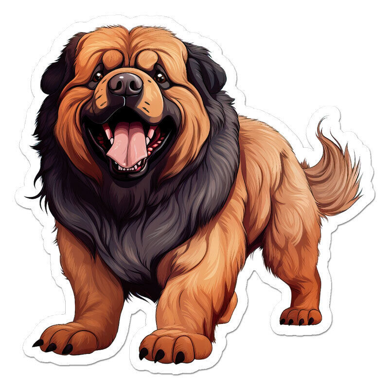 Tibetan Mastiff Cartoon Sticker Decal | eBay