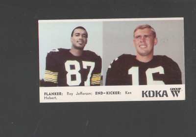 1968 KDKA Pittsburg Steelers Football Card #6 Flankers Near Mint Card ...
