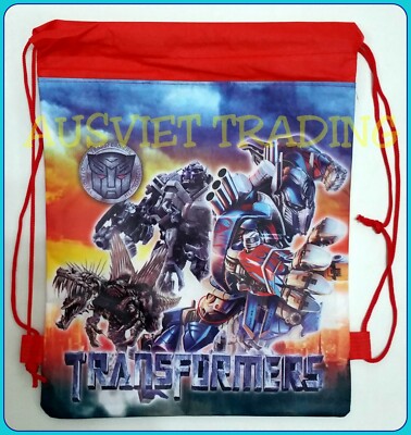 Brand new Transformers Library kids Swim Beach drawstring Bag new ...