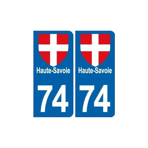 74 Haute-Savoie autocollant département plaque sticker immatriculation ...