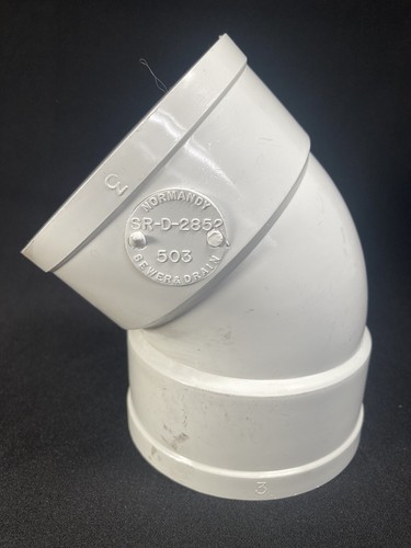 3" 45-Degree PVC Sewer and Drain S&D Elbow | eBay
