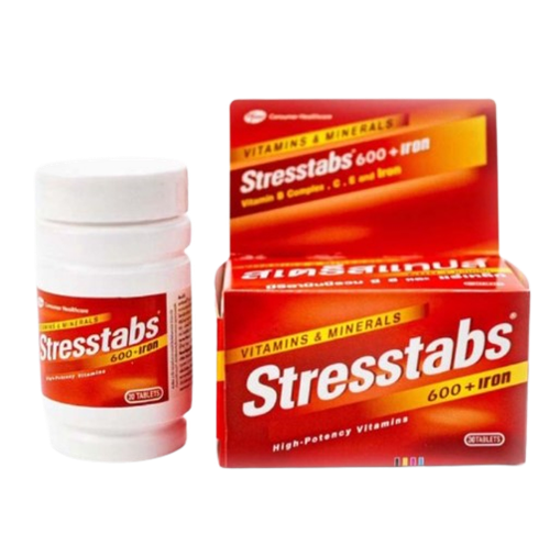 60 Tabs Stresstabs 600+Iron Vitamin High Potency Women Relieve Stress ...