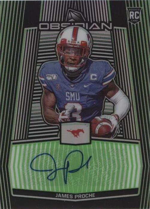 2020 Panini Obsidian Draft Picks - Autographs James Proche #86 Electric ...