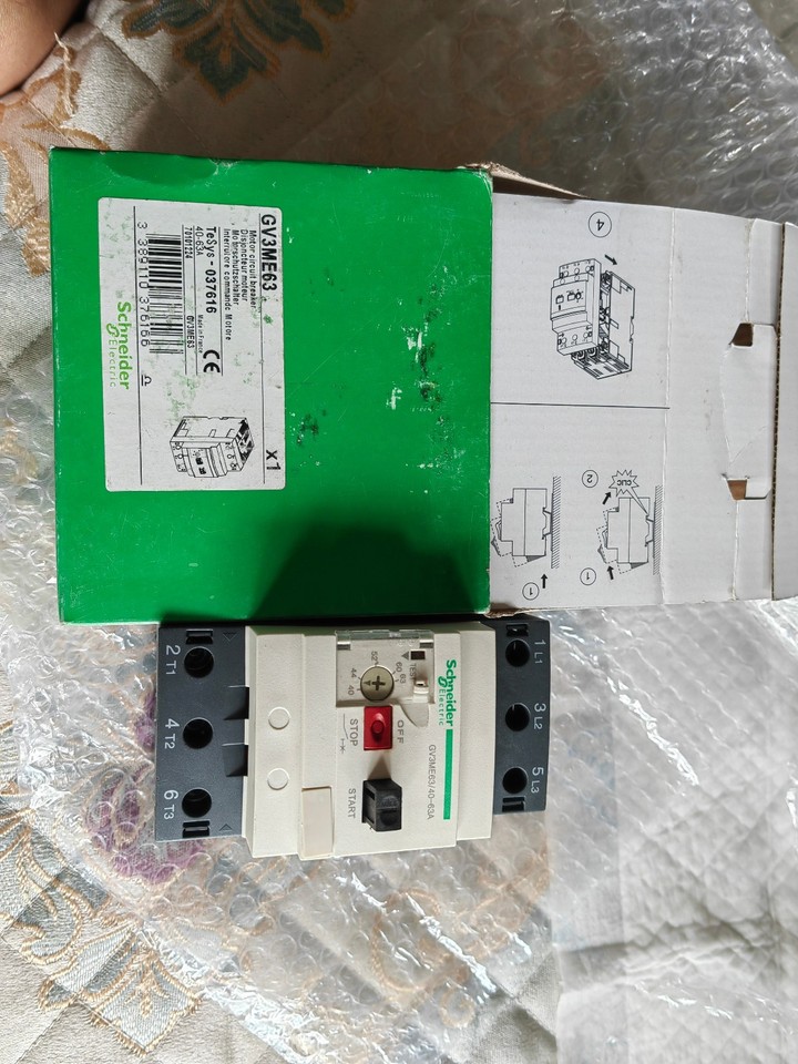 TELEMECANIQUE/SCHNEIDER GV3ME63 MOTOR CIRCUIT BREAKER 40-63A NEW IN BOX ...