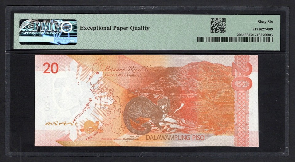 Philippines 20 Piso 2010 P206a Uncirculated Grade 66 | eBay UK