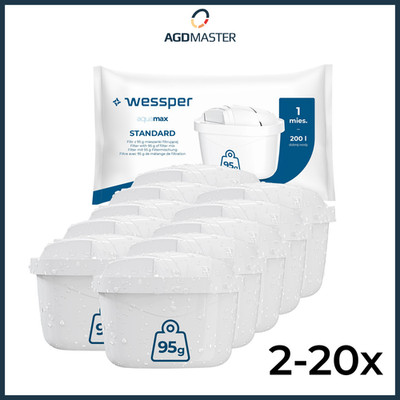 Wasserfilter 2-20x Wessper Aquamax kompatibel mit Brita Dafi Aquaphor ...