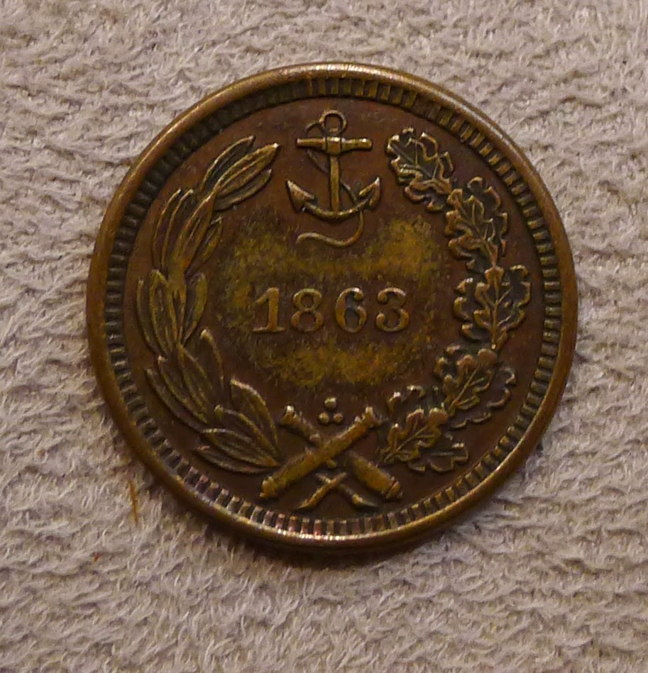 1863 Civil War Token ""OUR LITTLE MONITOR" | eBay