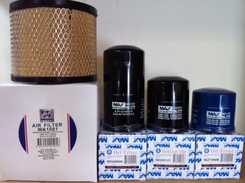 HOLDEN JACKAROO 3.0L TURBO DIESEL 4JX1 AIR OIL FUEL FILTER KIT 3L Z600 ...