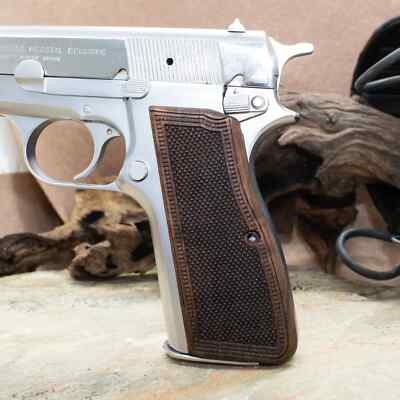 Custom Walnut Wood gun Grips Set for Springfield SA 35, Browning HP, Regent BR-9 | eBay