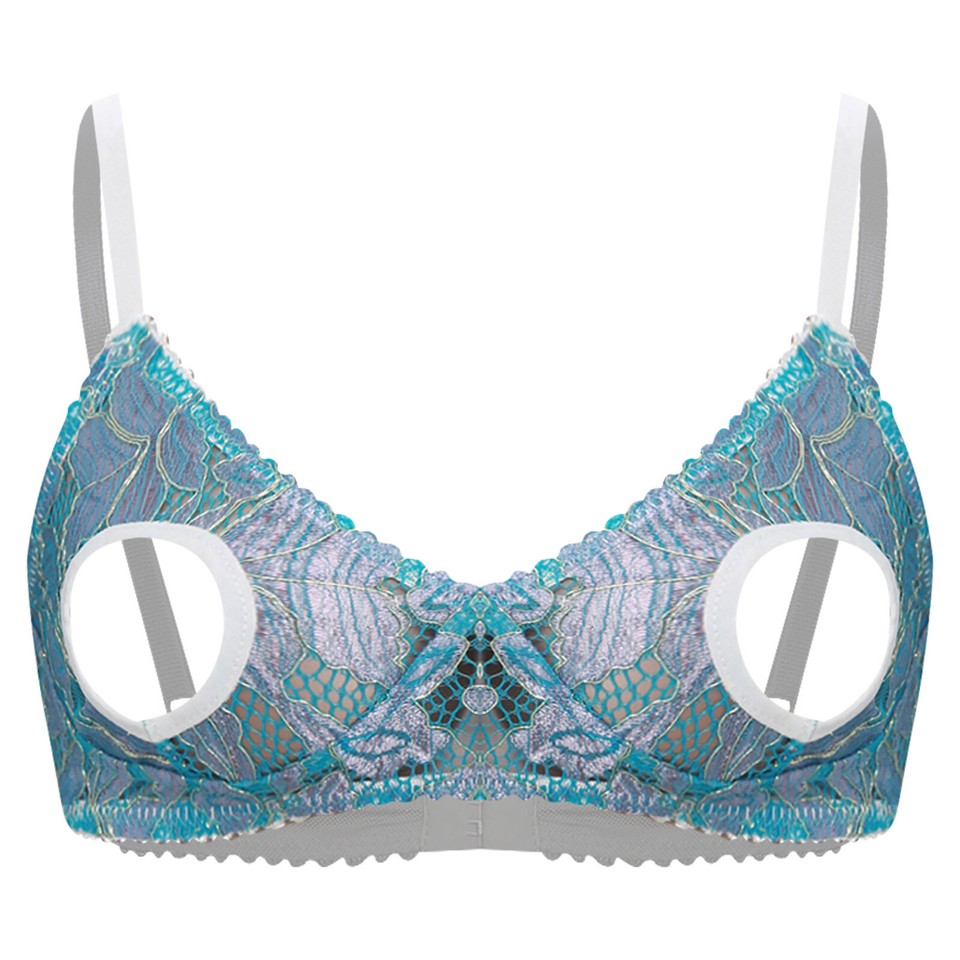 Womens Nipples 3/4 Cup Bras Fancy Dress Lingerie Babydoll Unlined ...