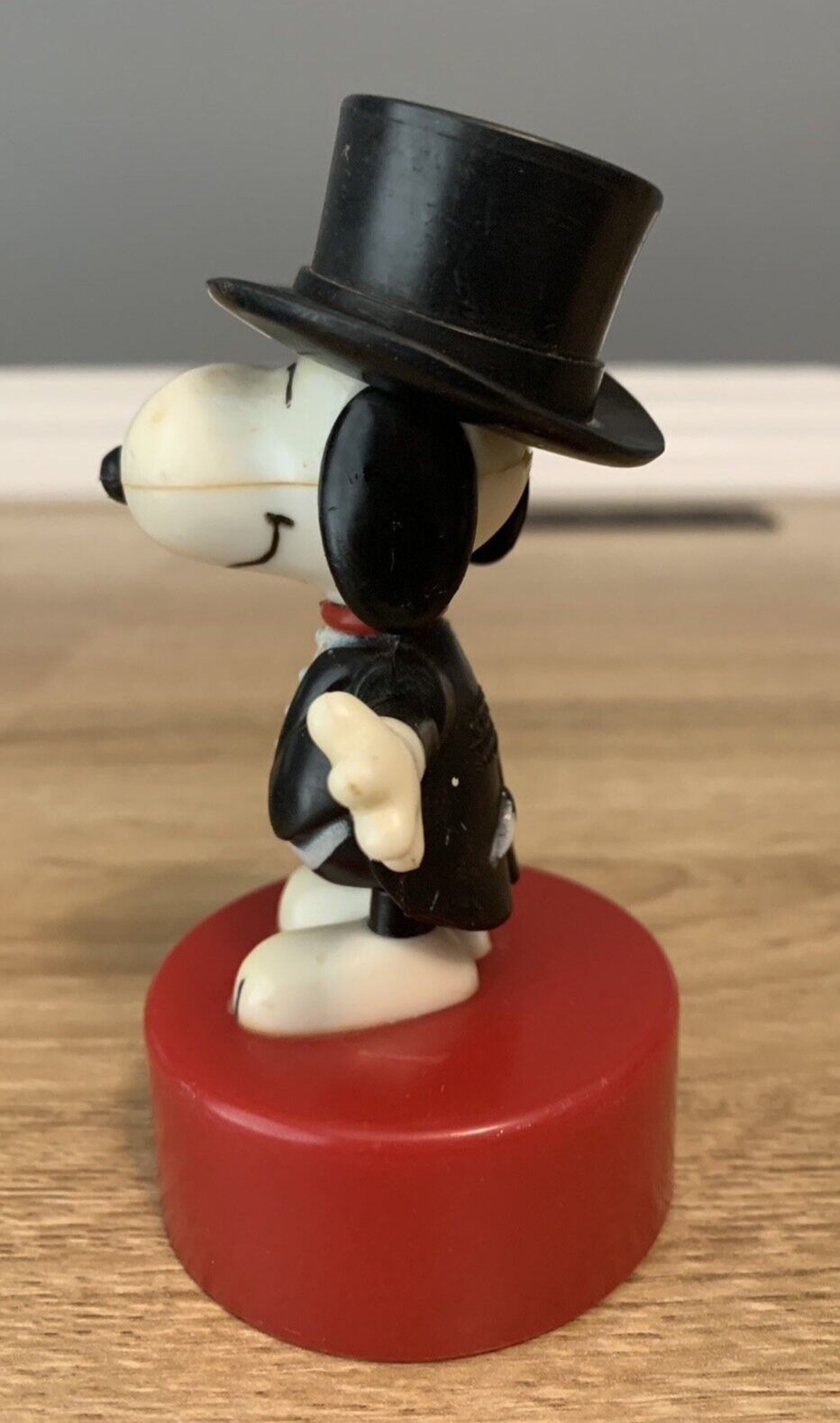 Vintage Peanuts Snoopy Push Button Puppet Ideal 1966 5350-4 Top Hat ...