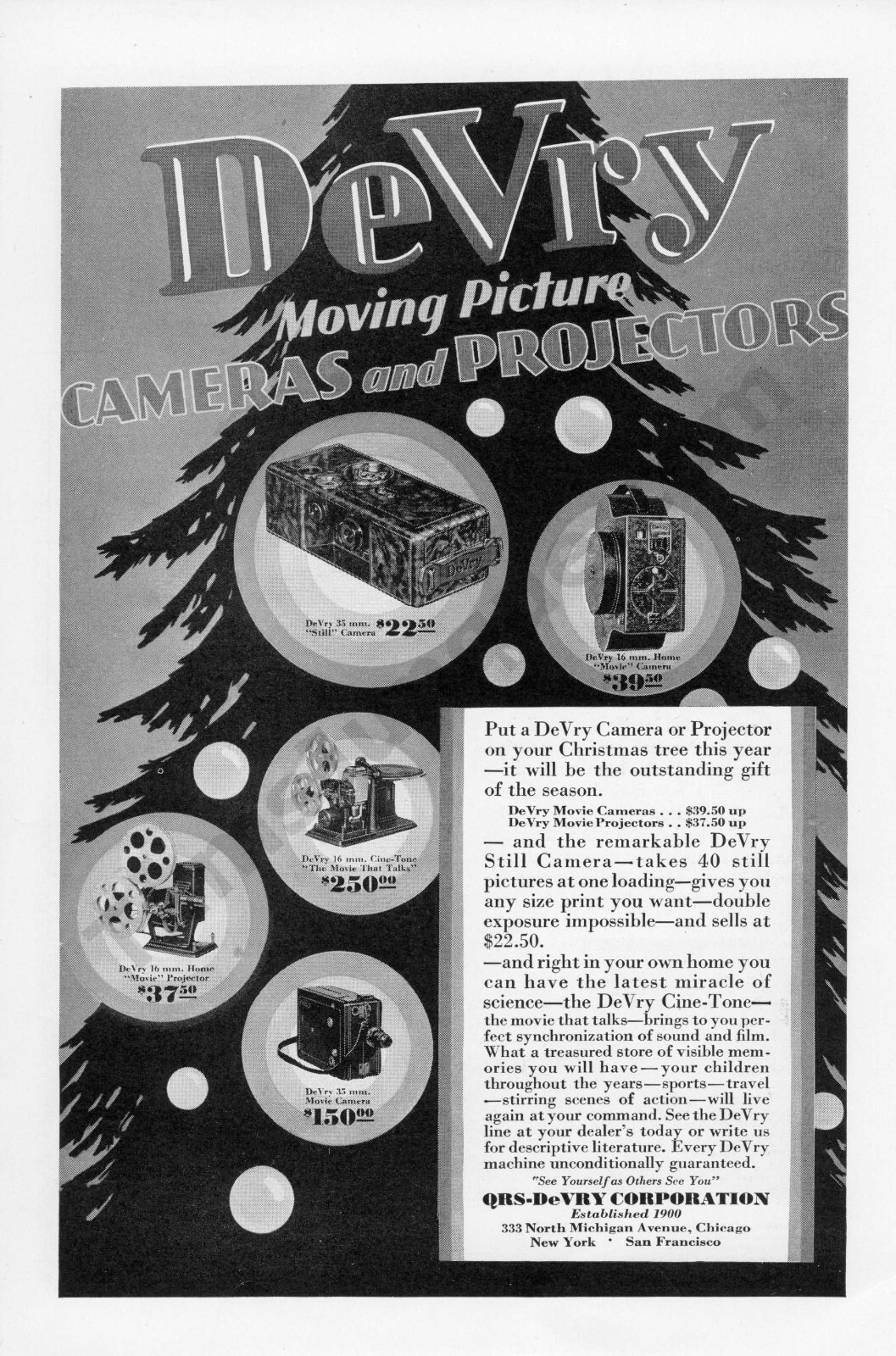 1929 DeVry Cameras Projectors Old Vintage Collectible Print Ad ...