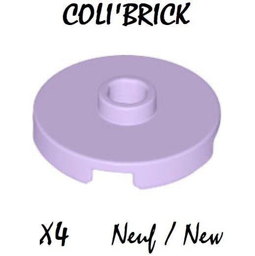 Lego 18674 - 4x Plaque Ronde Tile Round 2x2 open Stud - Lavender - NEUF ...