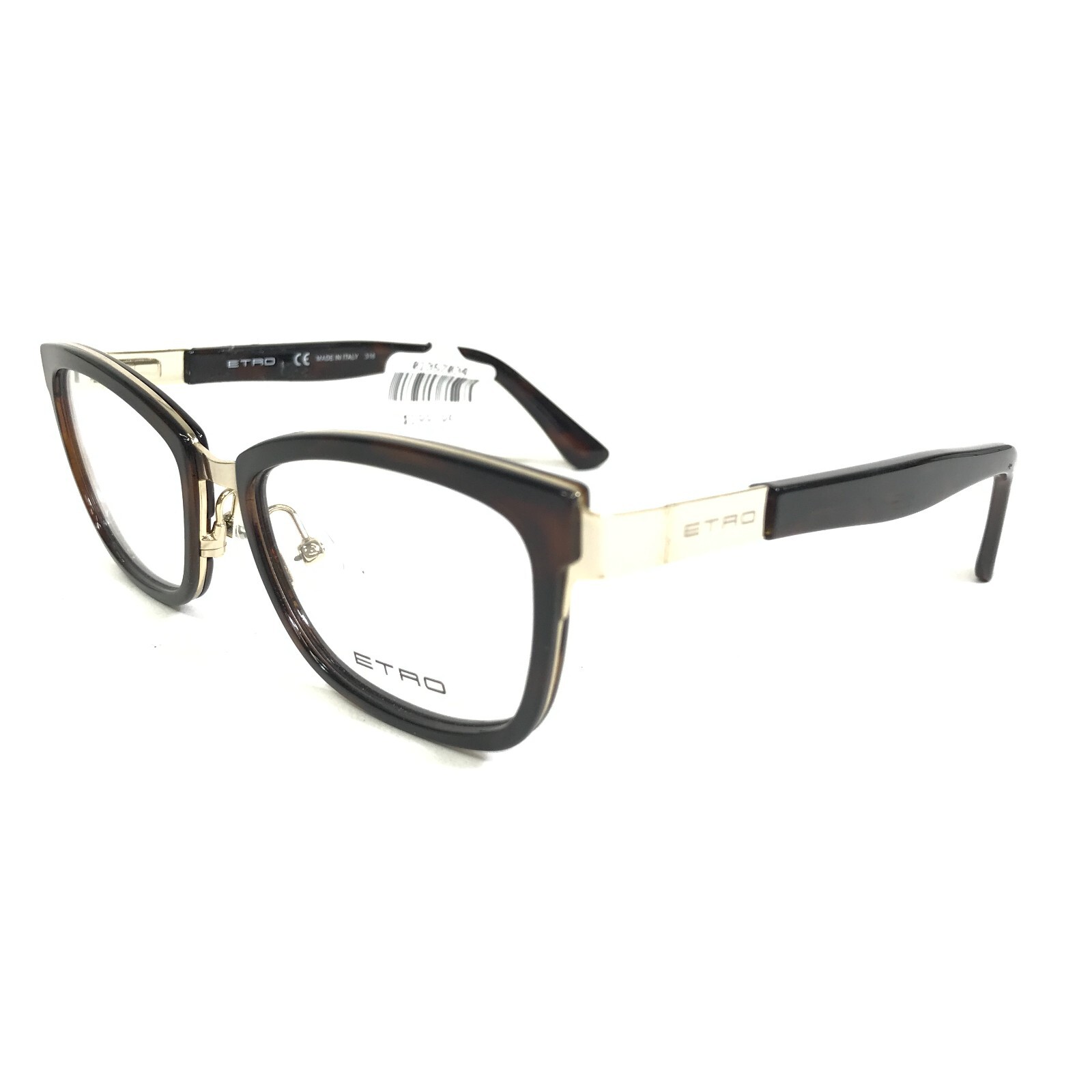 Etro Eyeglasses Frames ET2110 215 Dark Brown Tortoise Gold Cat Eye 52 ...