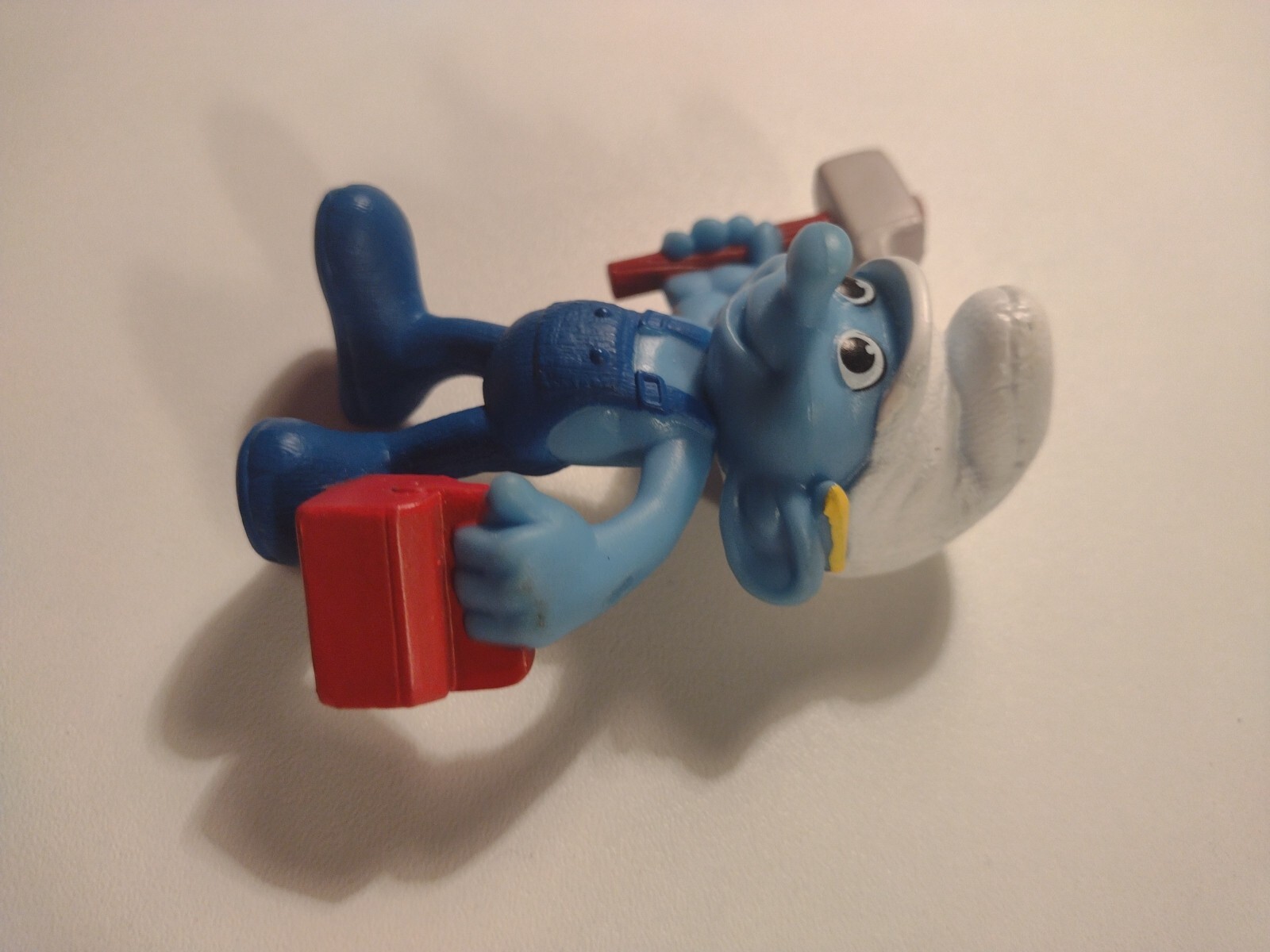 The Smurfs HANDY Smurf Builder Figure Happy Meal Toy PVC Hammer Tool ...