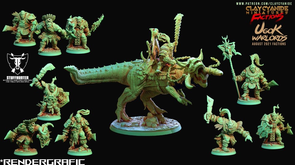 Ugok Warlords - T'Kol Mastur - Tabletop Fantasy DnD Miniature Orc RPG ...