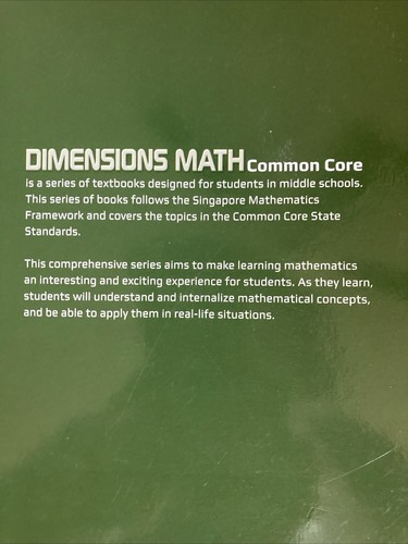 Dimensions Math Common Core 8b Textbook MINT for sale online | eBay