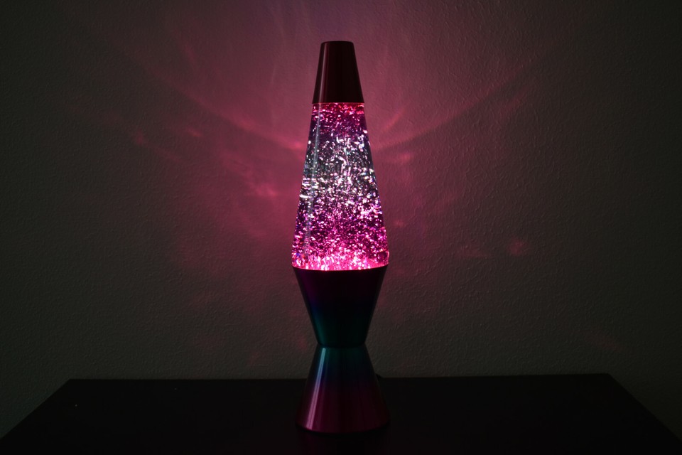 14.5 inch 20oz Berry MultiColor Rainbow Lava Brand Glitter Lamp Retro ...