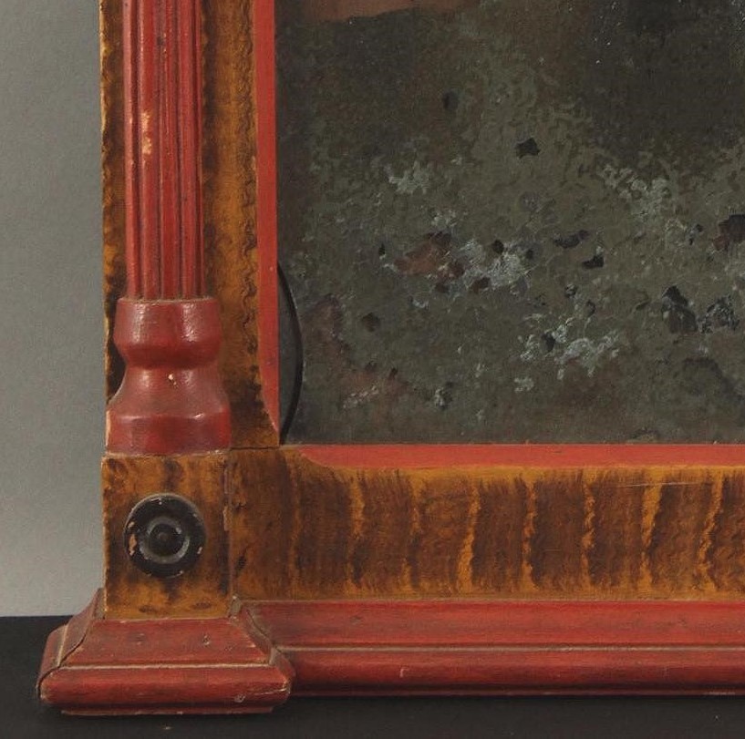 Antique Early Folk Art Colonial Home Tablet Reverse Glass Painting ...