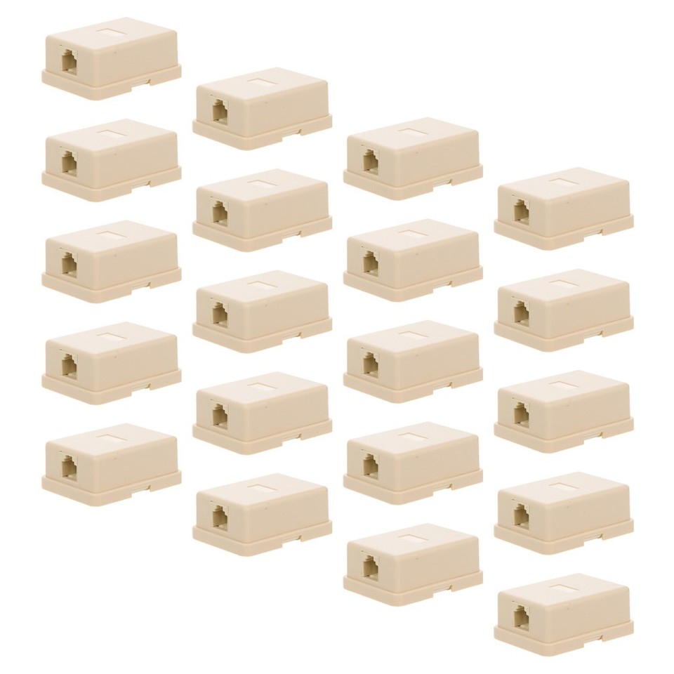 20pcs Jack Box: Single Hole Telephone Line Splitter - Plastic Junction ...