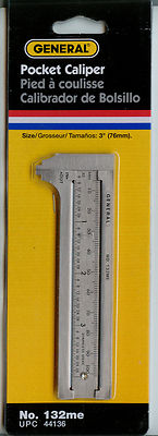 3" METRIC ENGLISH SAE STANDARD SLIDING SLIDE POCKET THICKNESS CALIPER ...