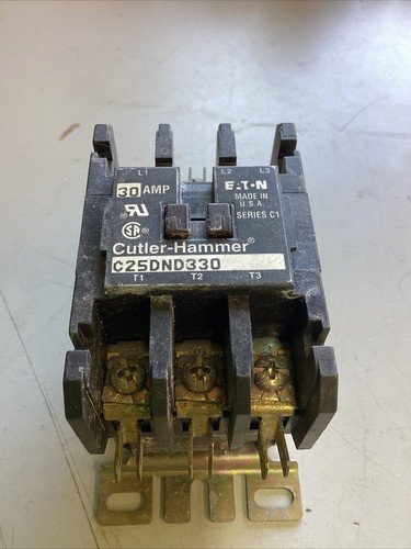 Cutler Hammer #C25DND330 Definite Pur. Contactor 30A 3-Pole 120VAC Coil ...