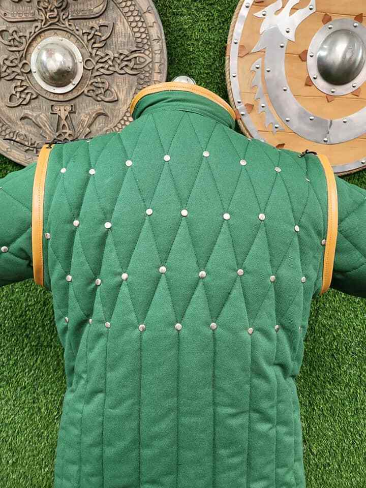 Arming Doublet Qulited Padded Under Armor Gambeson Larp Halloween Costume Gift | eBay