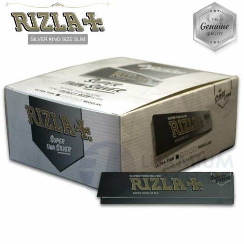 RIZLA SILVER KING SIZE Slim Ultra Thin Cigarette Rolling Papers 1 5 10 ...