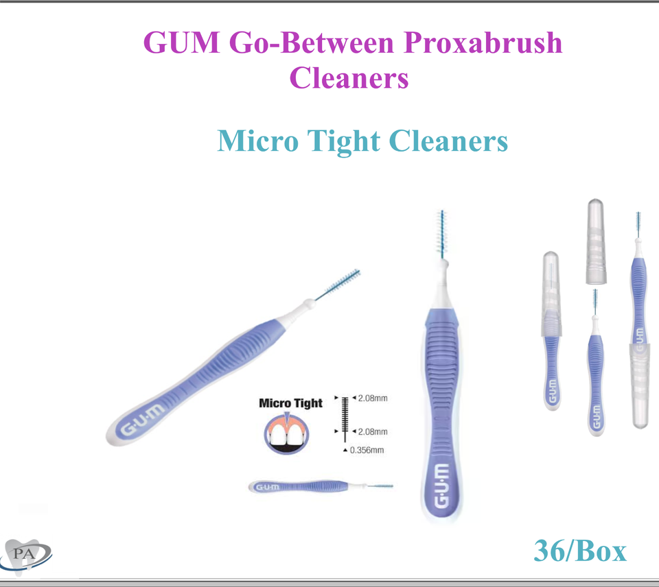 Dental Go-Betweens Proxabrush Interdental Brush Micro Tght Purple ...
