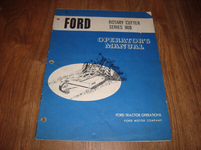 Ford Series 908 Rotary Cutter Operator's Manual | eBay