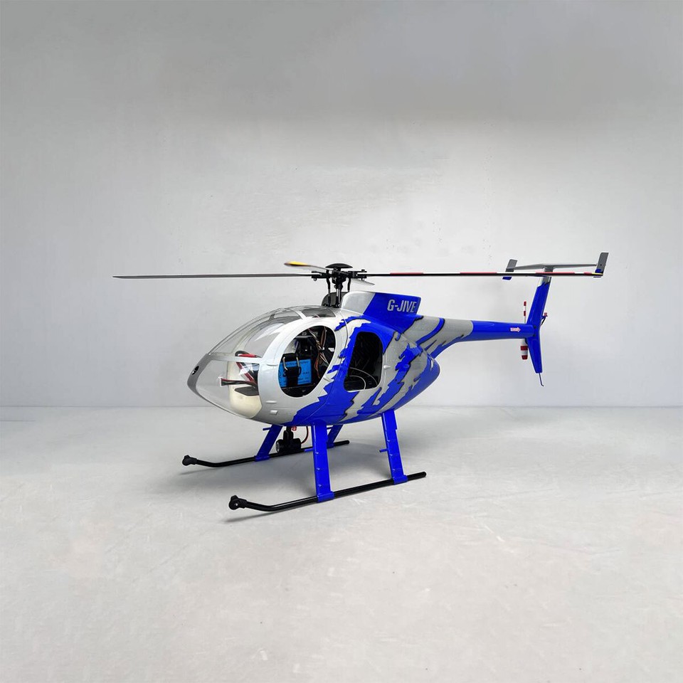 Roban RTF 470 Size MD500E 4 blades RC Helicopter GJIVE Blue Hughes GPS ...