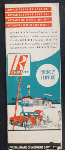 1958 British Columbia Alberta Manitoba SK road map Royalite oil gas ...