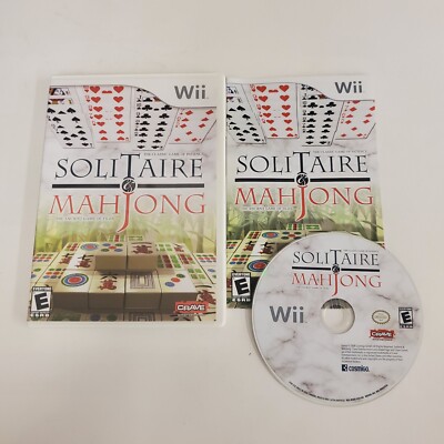 Solitaire Mahjong Nintendo Wii Video Game Complete Tested CIB | eBay