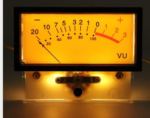 VU Level Audio Volume Meter DB Tube Amplifier Meter LED Backlight Board ...