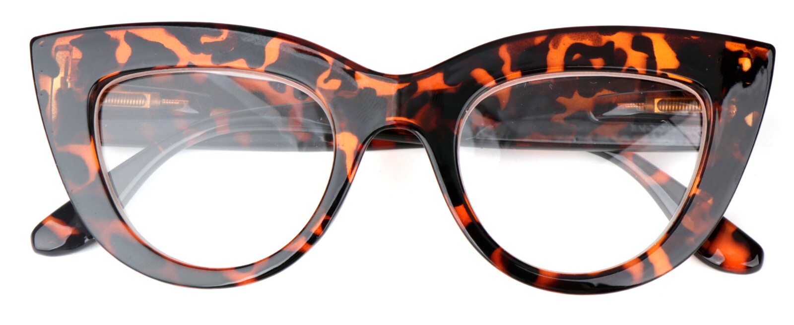Cat Eye Funky Thick Rimmed Retro Reading Glasses Womans Spring Hinges ...
