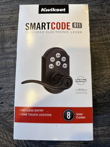 Kwikset 911 SmartCode Venetian Bronze Keypad Electronic Door Lever | eBay