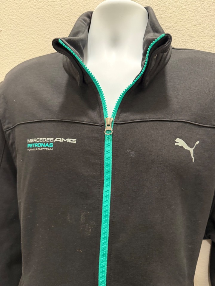 Mercedes AMG Petronas F1 PUMA Official Team Long Waterproof Rain Jacket ...
