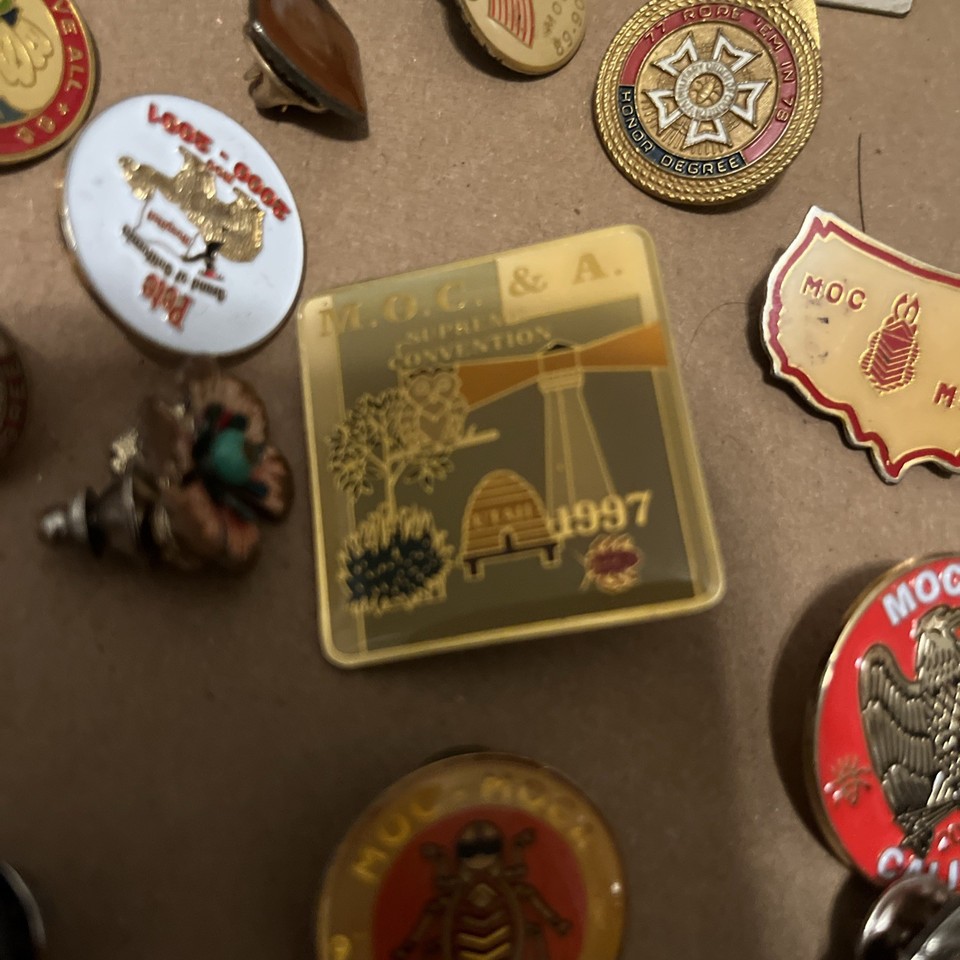 VFW pins (36) Military Order Of Cooties, National Convention, Comm ...
