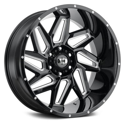 Vision 361 SPYDER Wheels 20x12 (-51, 8x180, 124.2) Black Rims Set of 4 ...
