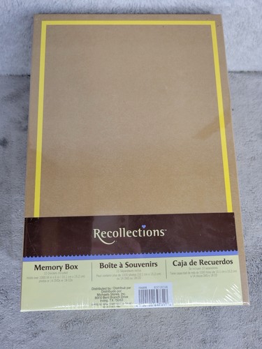 Recollections Memory Box Yellow Pattern Storage Photos DVDs CDs 11 ...