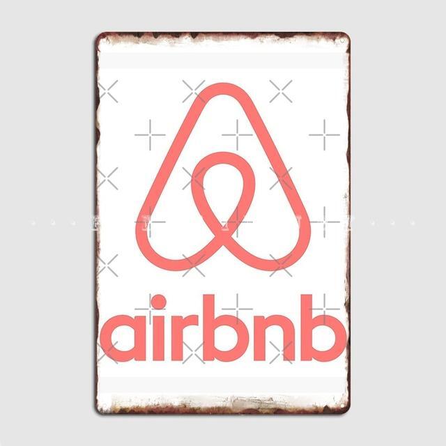 Airbnb Logo Metal Plaque Poster Wall Decor Living Room Mural Tin Sign ...
