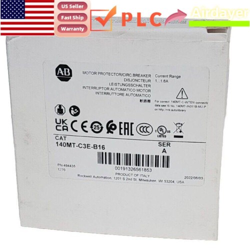 NIB ALLEN BRADLEY 140MT-C3E-B16 MOTOR PROTECTOR CIRCUIT BREAKER SER. A ...