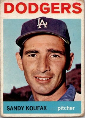 1964 Topps SANDY KOUFAX Los Angeles Dodgers #200 G/VG Condition *Crease ...