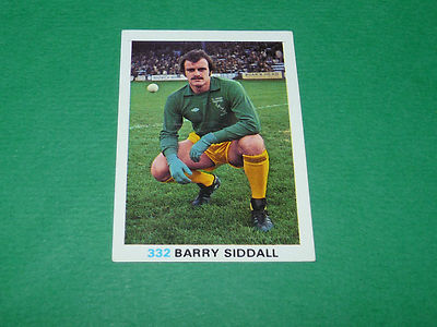 332 BARRY SIDDALL SUNDERLAND FKS SOCCER STARS 1977-78 ENGLAND ...