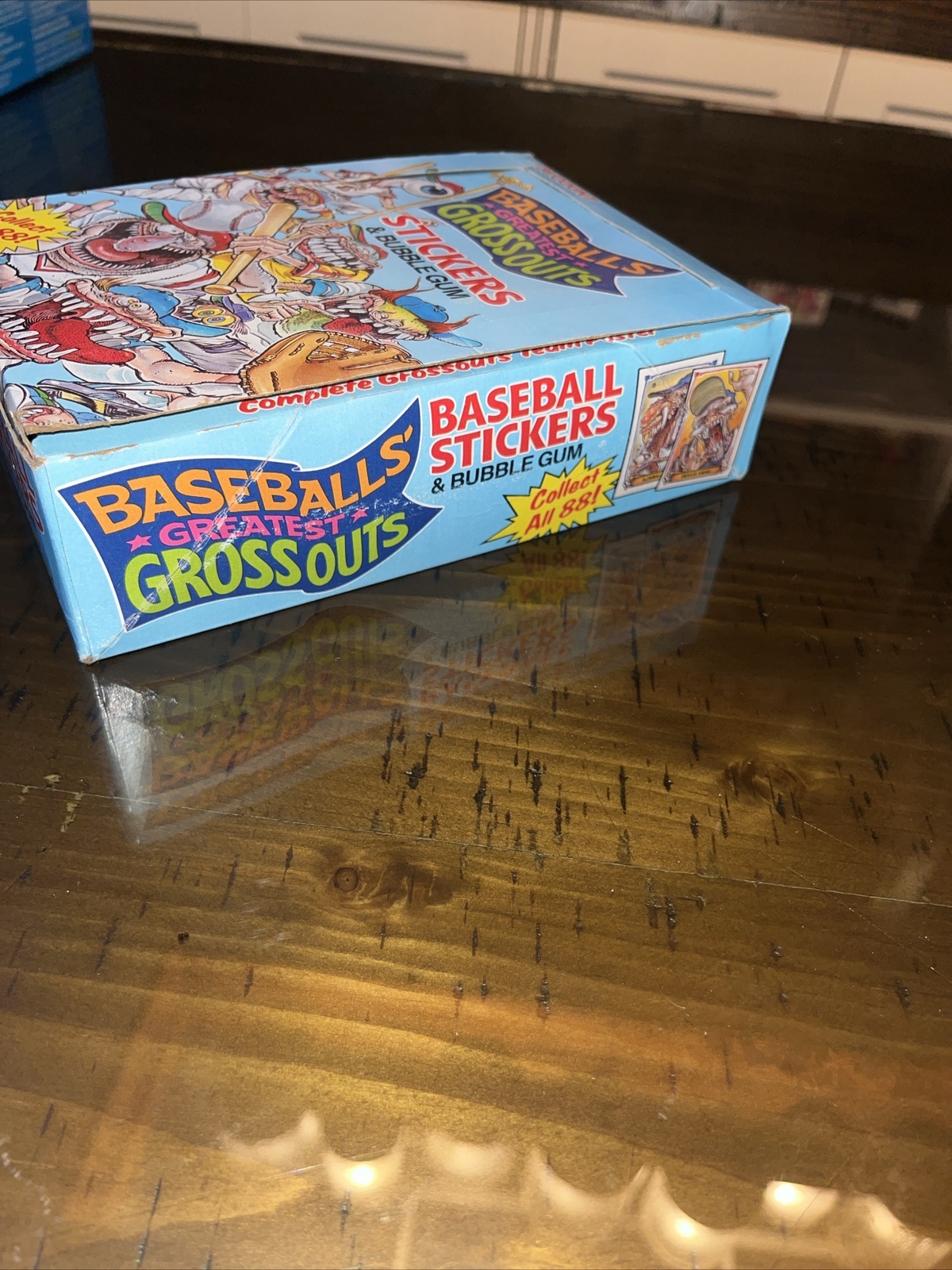 1988 LEAF BASEBALLS' GREATEST GROSS OUTS STICKERS WAX BOX OF 36 SEALED ...