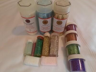 Lot 3 Craft Glitter + 10 smaller glitter bottles For Art Projects | eBay