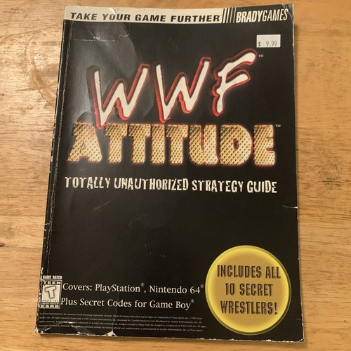 WWF attitude totally unauthorized strategy guide Brady games N64 PS ...
