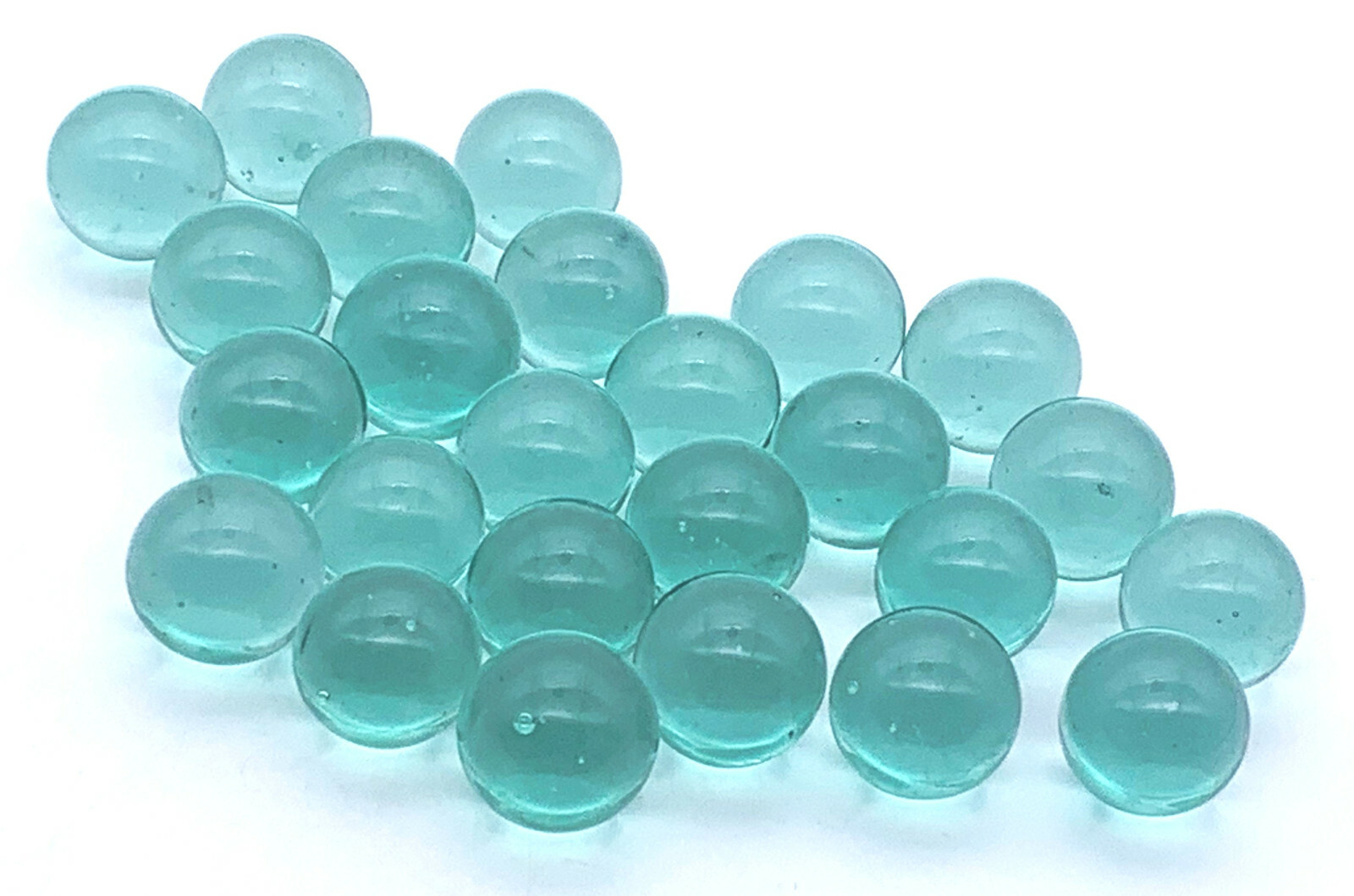 16mm Glacier Glass Player Marbles 5/8th" Pk 25 Clear w Bubbles Very ...