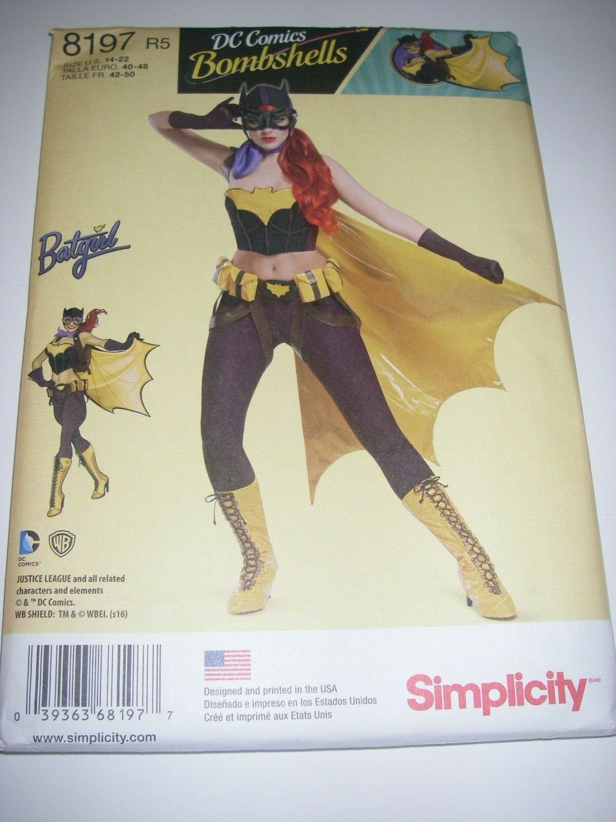Simplicity 8197 Misses Cosplay BATGIRL Batwoman DC Comics Costume ...