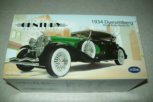 Testors 1/32 1934 Duesenberg Diecast Metal Body Model Car Kit 140002 ...